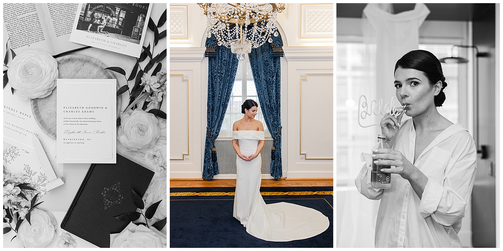 History Meets Modern Chic Fall DAR Wedding - www.kategracephotography.com